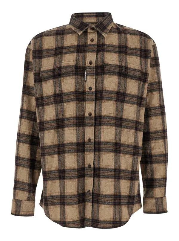 Dsquared2 Checked Long-sleeved Shirt