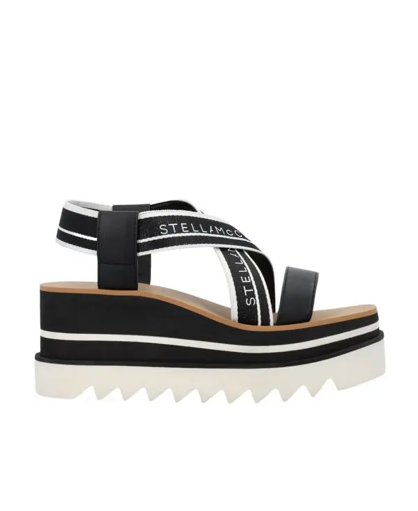 Stella McCartney Crossover Strap Platform Sandals