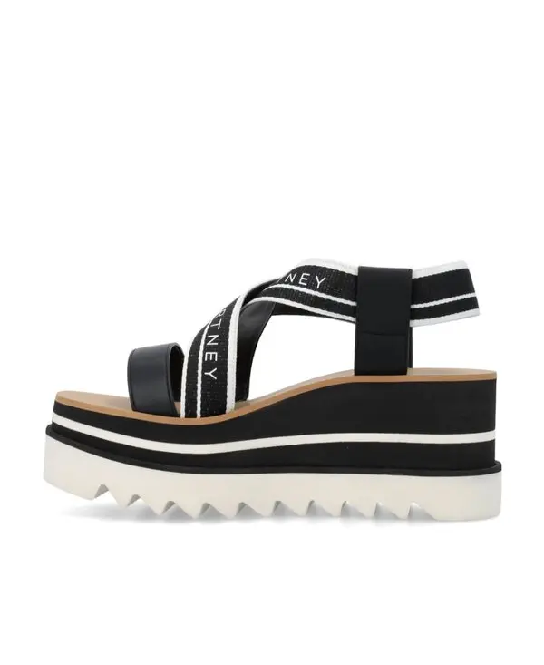Stella McCartney Crossover Strap Platform Sandals