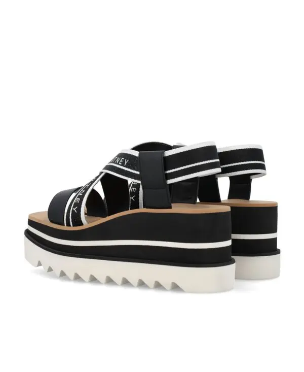 Stella McCartney Crossover Strap Platform Sandals