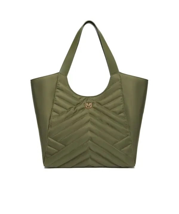 Pinko Puzzle-quilted Shopper Bag - Green