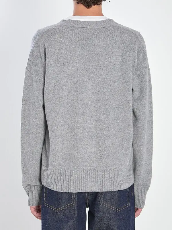 AMI Paris De Coeur V-neck Buttoned Cardigan