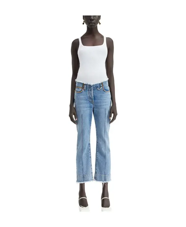 Jacquemus Le De Nimes Linon Cropped Jeans