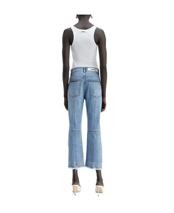 Jacquemus Le De Nimes Linon Cropped Jeans