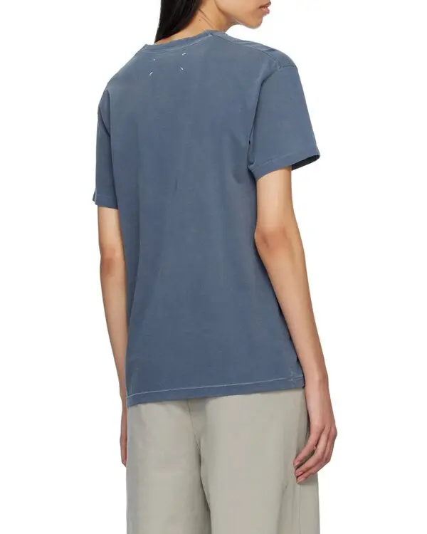 MAISON MARGIELA Logo Printed Crewneck T-shirt - Blue