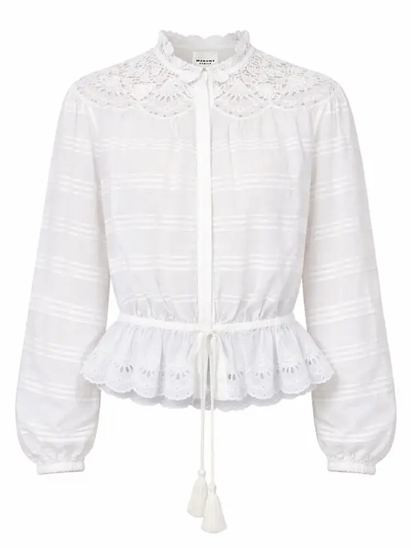 Isabel Marant Étoile Polly Floral Lace Blouse - White