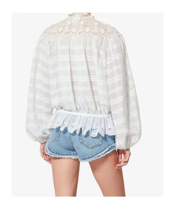 Isabel Marant Étoile Polly Floral Lace Blouse - White