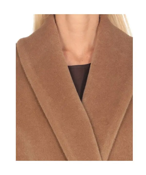 Max Mara Belted Long-sleeved Coat - Brown