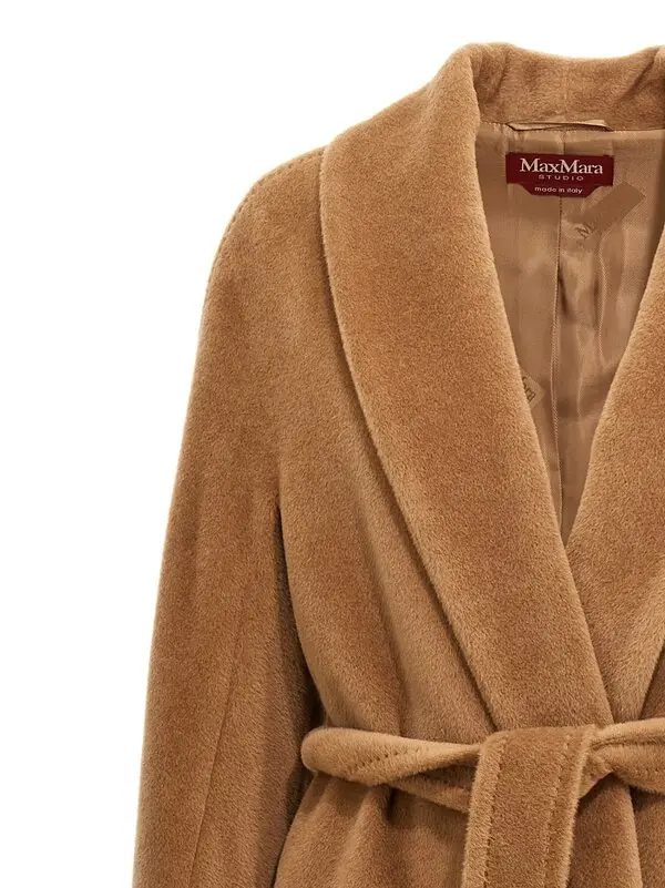 Max Mara Belted Long-sleeved Coat