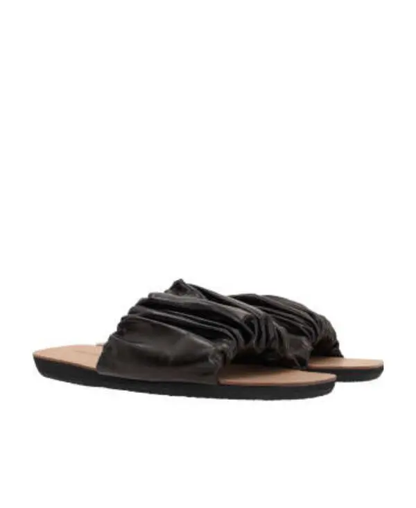 JIL SANDER Gathered Open-toe Slides