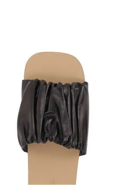 JIL SANDER Gathered Open-toe Slides