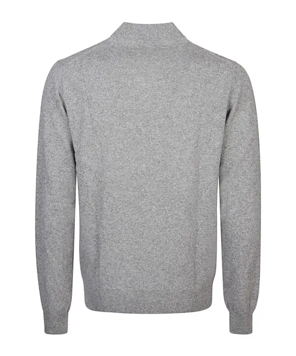 Play Comme Des Garcon Mélange-effect Wool Cardigan - Mist Grey