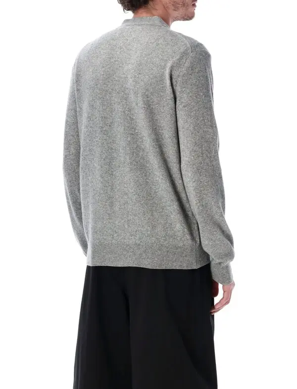 Play Comme Des Garcon Mélange-effect Wool Cardigan