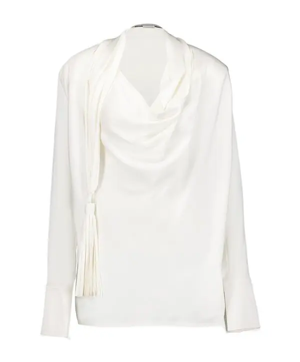 Stella McCartney Long-sleeved Tassel Draped Top