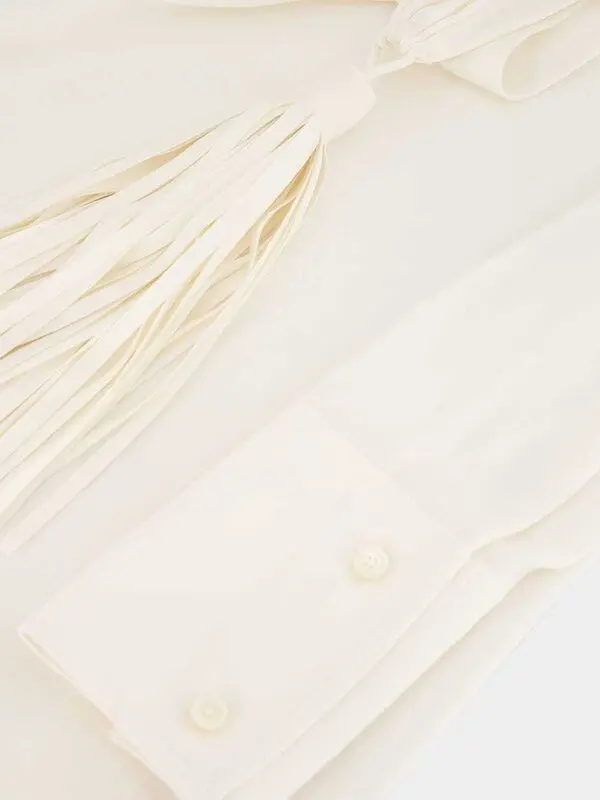 Stella McCartney Long-sleeved Tassel Draped Top