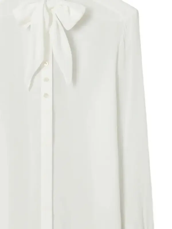 Tory Burch Georgette Bow Blouse - No