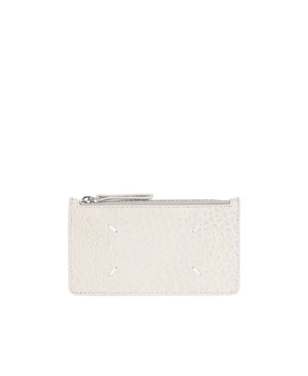 MAISON MARGIELA Four-stitch Zipped Cardholder - White