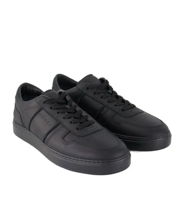 Hogan H668 Leather Lace-up Trainers - Black