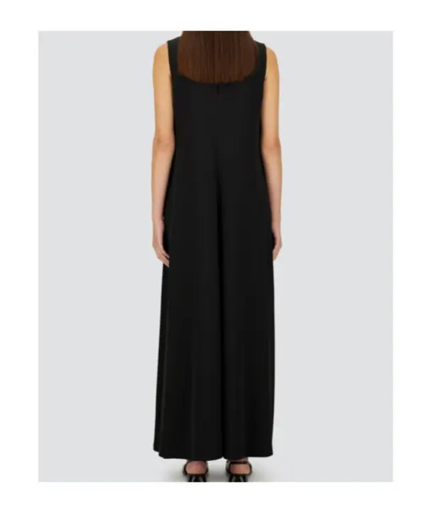 Herno Sleeveless Draped Maxi Dress - Black