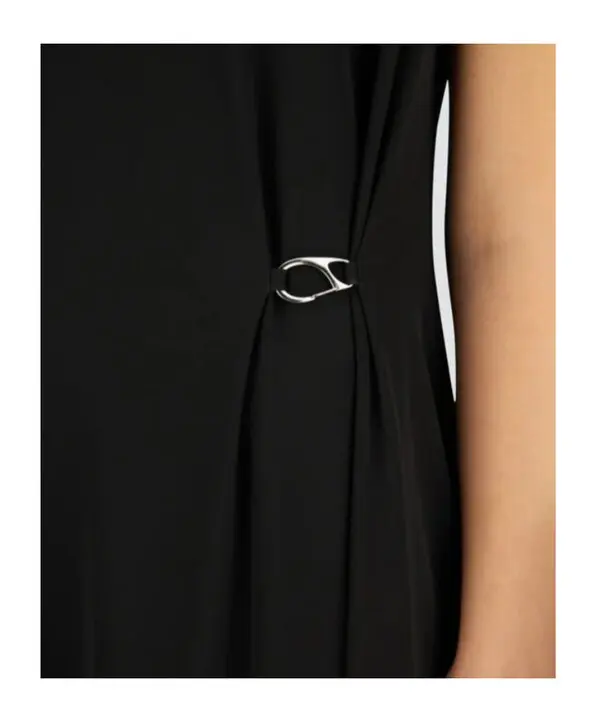 Herno Sleeveless Draped Maxi Dress - Black