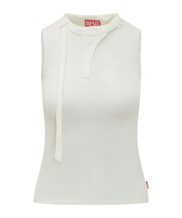 DIESEL® T-iara Zip-strap Sleeveless Top - White
