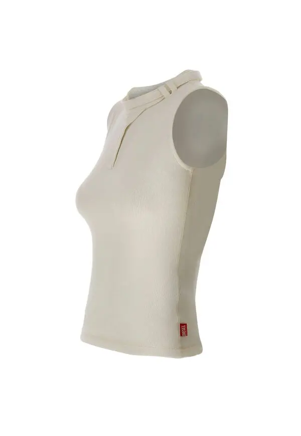 DIESEL® T-iara Zip-strap Sleeveless Top - White