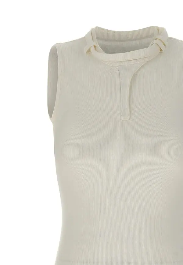 DIESEL® T-iara Zip-strap Sleeveless Top - White