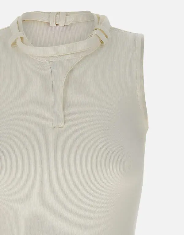 DIESEL® T-iara Zip-strap Sleeveless Top - White