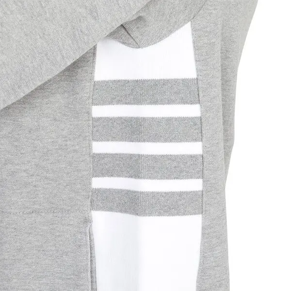 Thom Browne Zip-up Hoodie With Four Stripe Detail