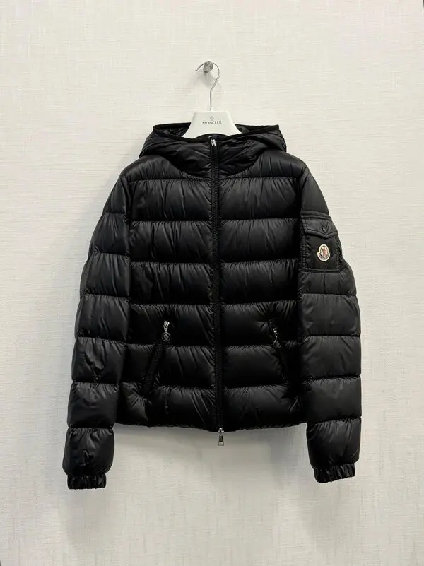 Moncler Glesse Zip-up Short Padded Jacket - Black