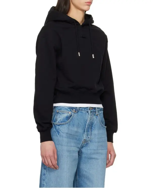 Jacquemus Logo Patch Drawstring Hoodie - Black