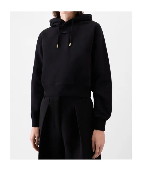 Jacquemus Logo Patch Drawstring Hoodie - Black