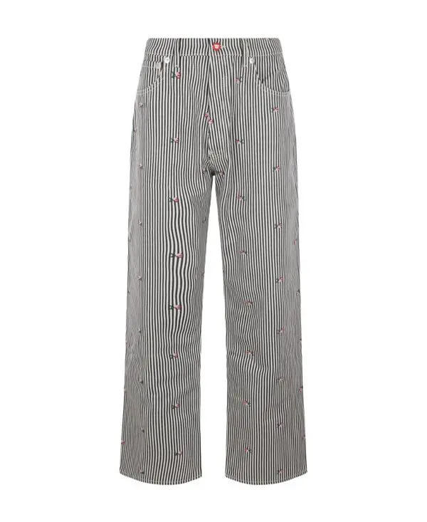 Kenzo Striped Straight-leg Trousers