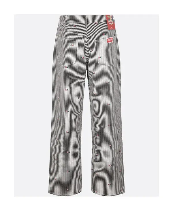 Kenzo Striped Straight-leg Trousers