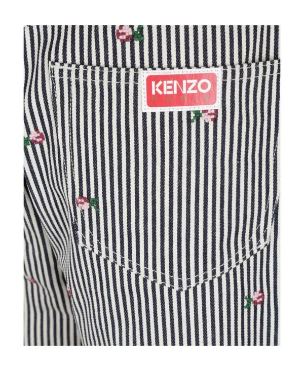 Kenzo Striped Straight-leg Trousers