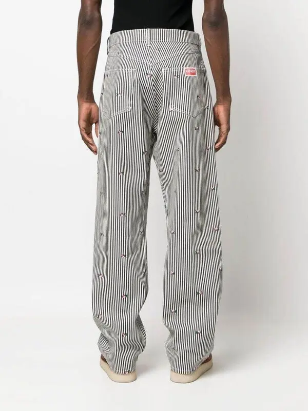 Kenzo Striped Straight-leg Trousers