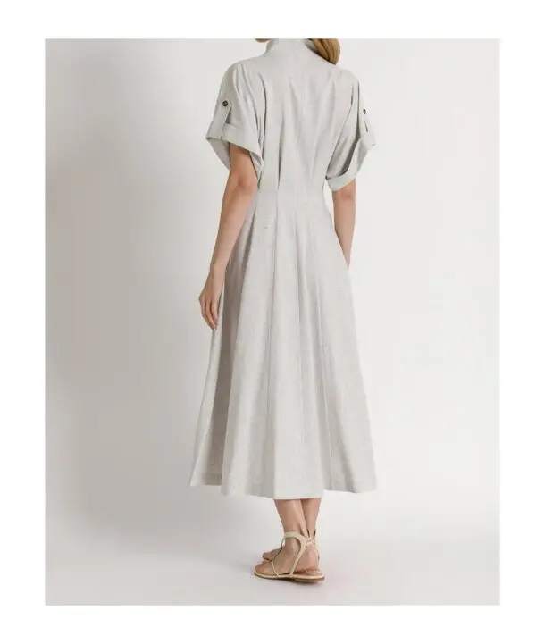 Alberta Ferretti Tweed Shirt Dress