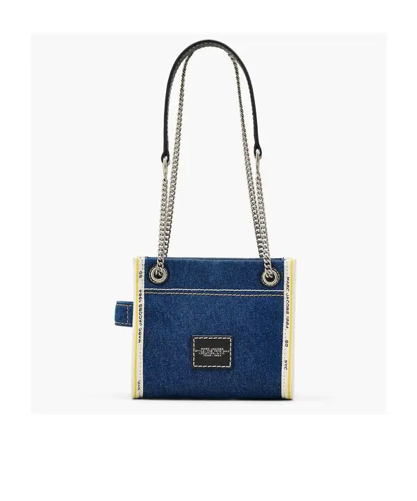 Marc Jacobs Denim Chain Crossbody Bag - Blue