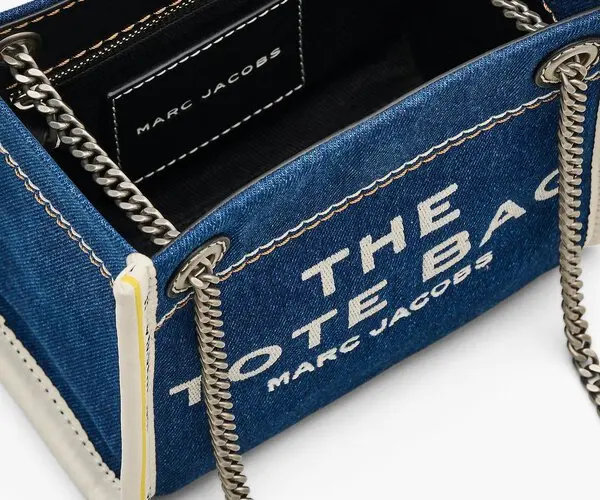 Marc Jacobs Denim Chain Crossbody Bag - Blue