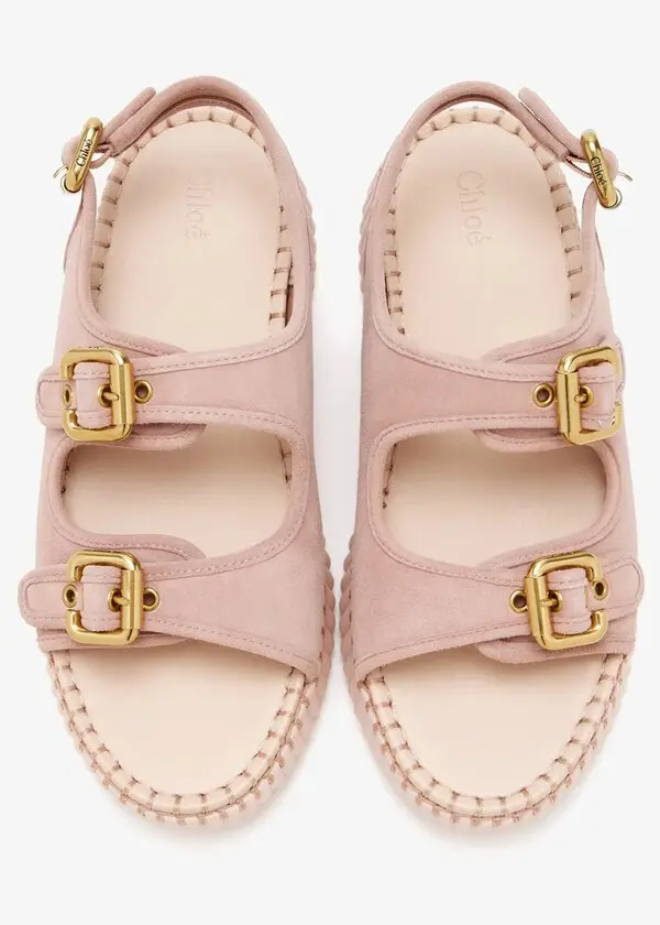 Chloé Platform Buckle Heeled Sandals