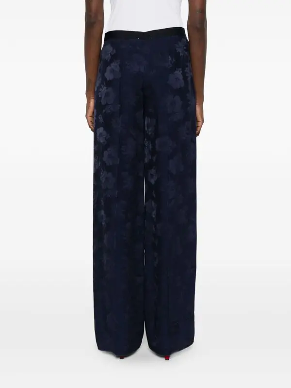 FORTE_FORTE Floral Print Straight-leg Trousers