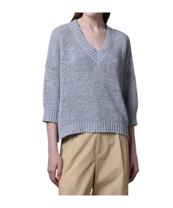 ROBERTO COLLINA V-neck Knitted Sweater