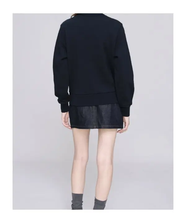 A.p.c. Logo-appliqué Sweatshirt - Dark Navy/ecru