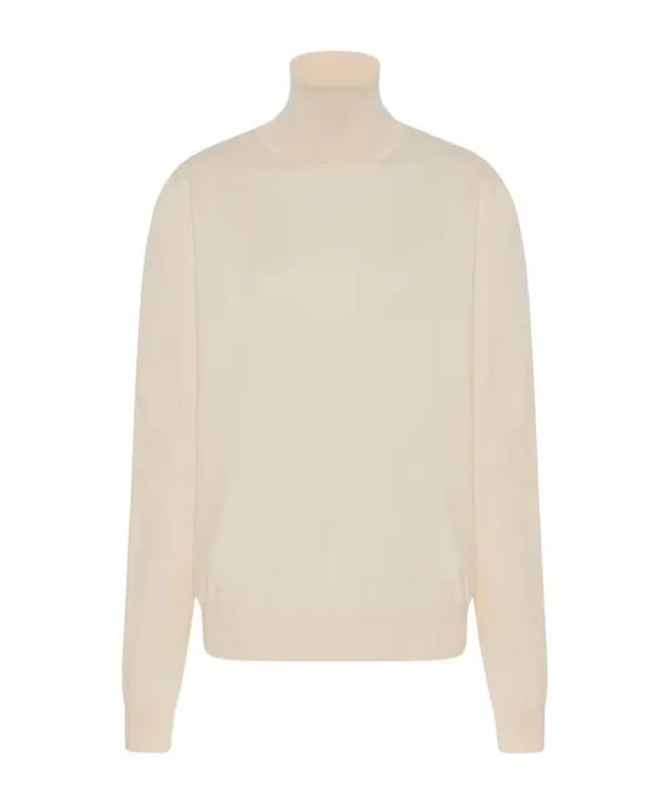 THE ROW Heva Turtleneck Knitted Jumper - Shell Color