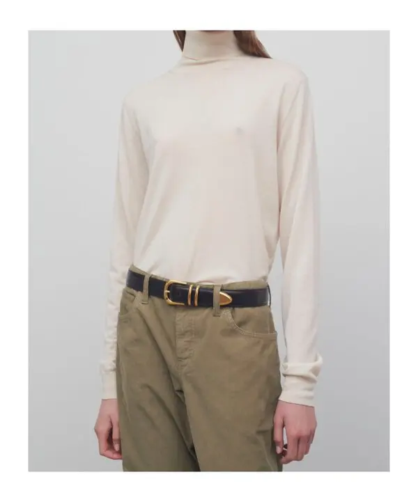 THE ROW Heva Turtleneck Knitted Jumper - Shell Color