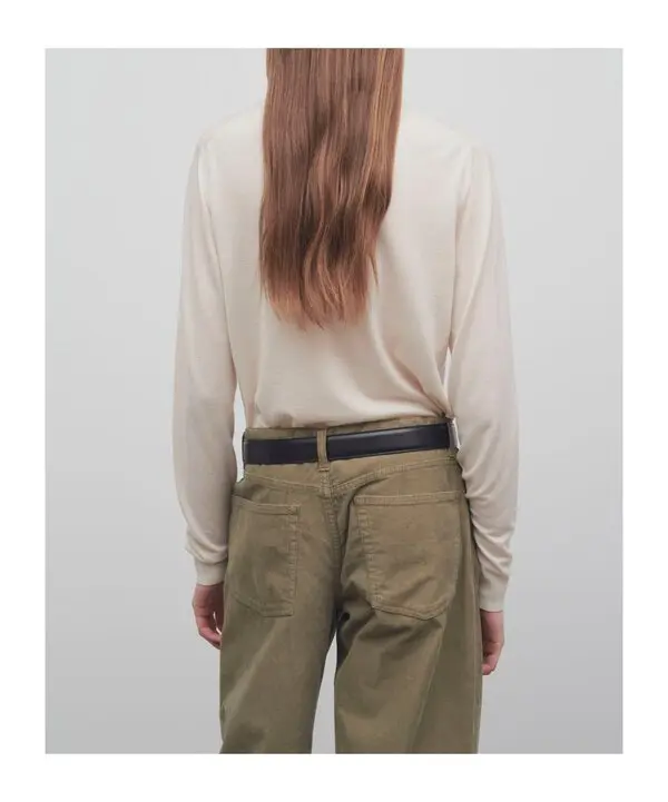 THE ROW Heva Turtleneck Knitted Jumper - Shell Color