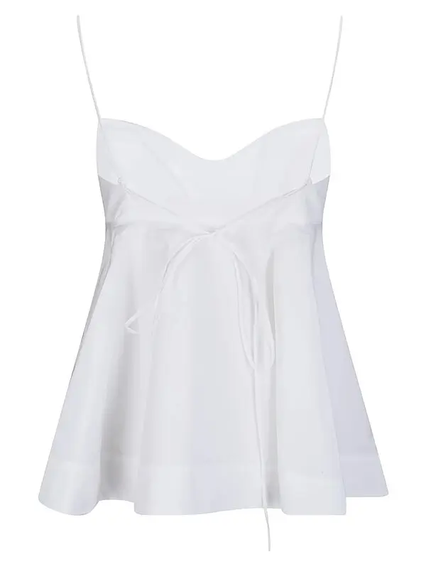 RÓHE Bustier Peplum Top - White
