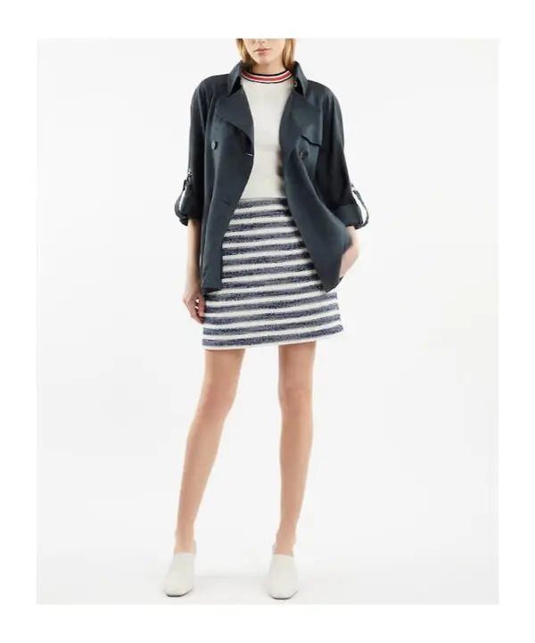 FAY Classic Trench Coat With Belted Waist And Asymmetrical Hem