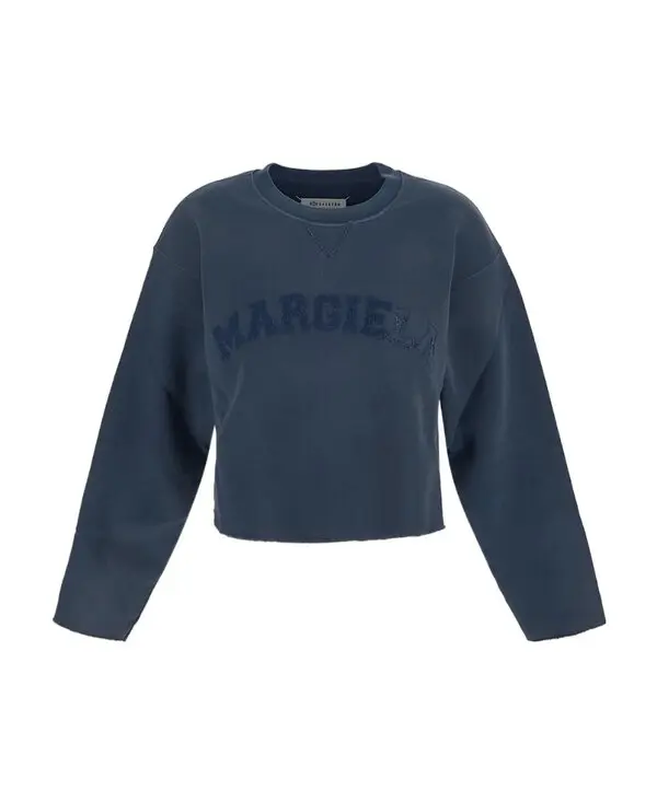 MAISON MARGIELA Glitter-embellished Logo Sweatshirt - No