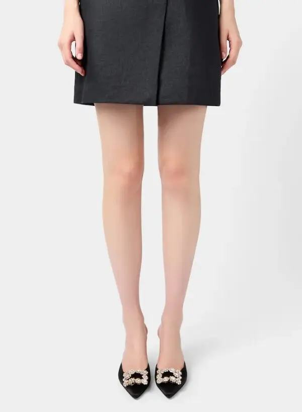 ROGER VIVIER Embellished Slip-on Mules - Black